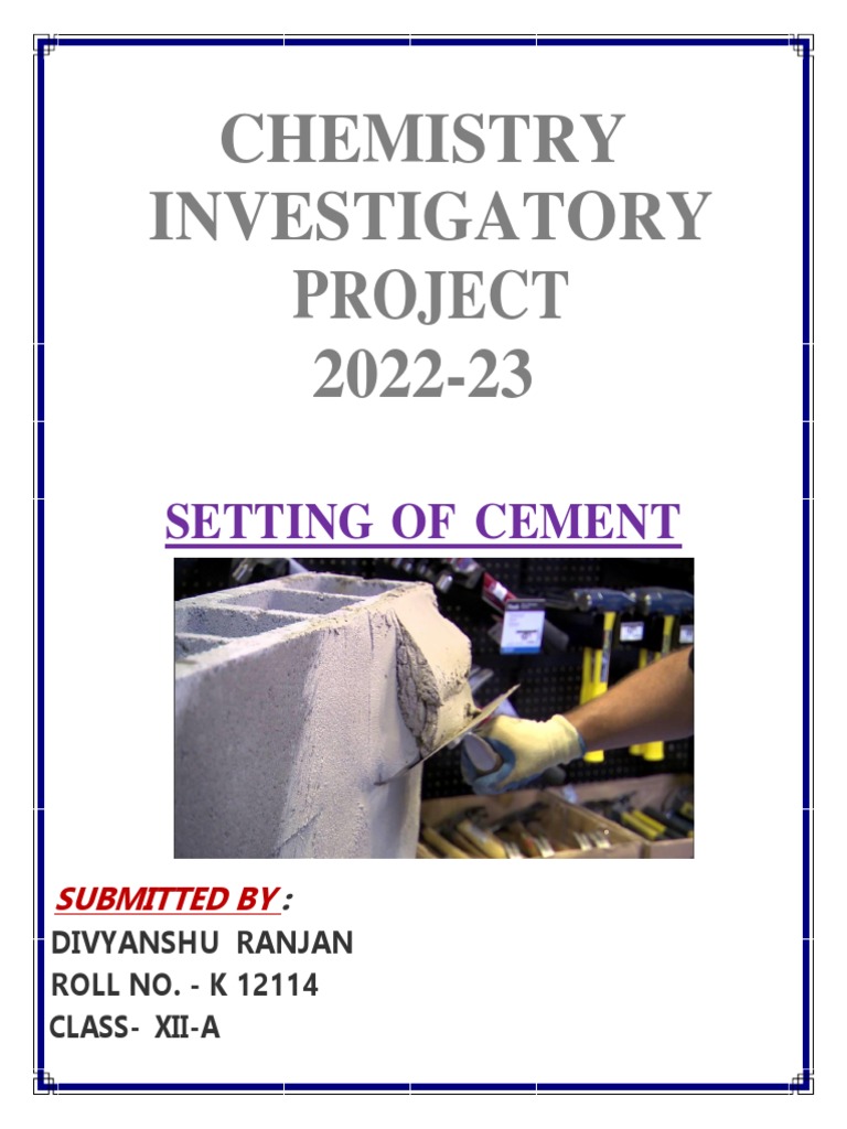 Setting of Cement | PDF | Cement | Mortar (Masonry)