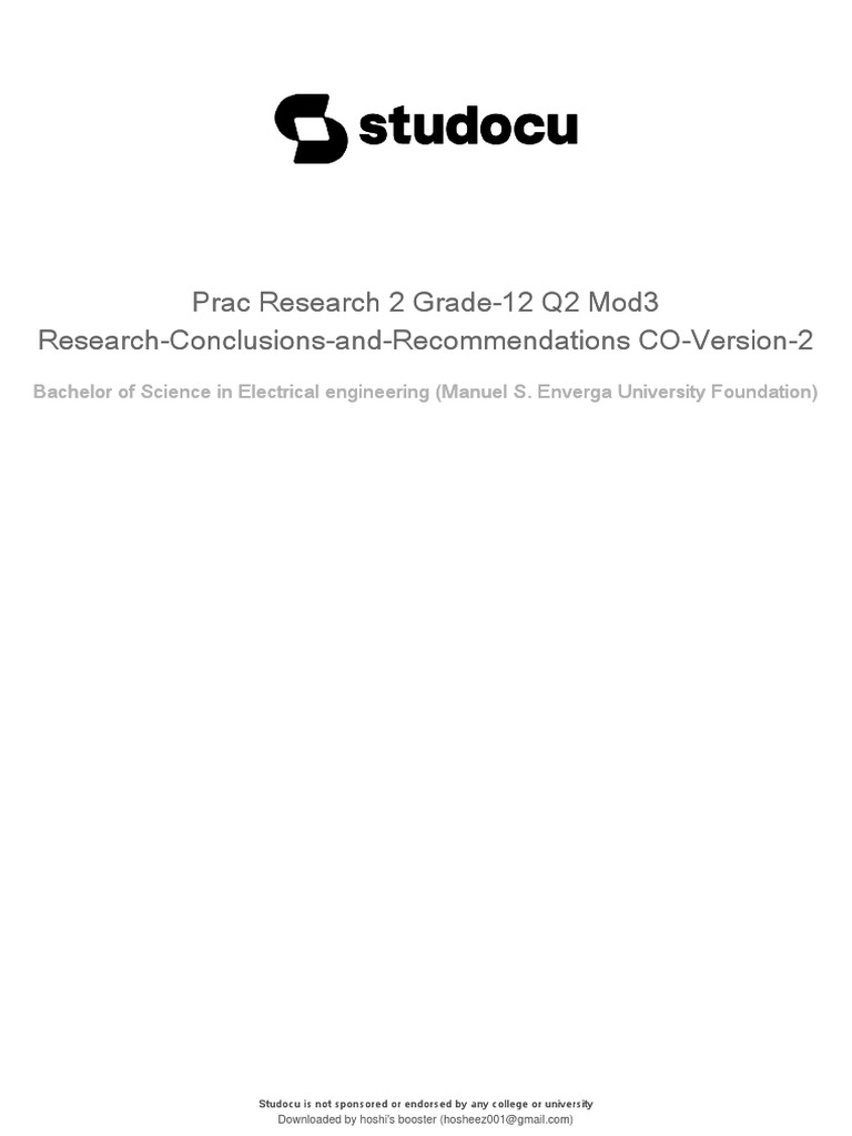 Prac Research 2 Grade 12 q2 Mod3 Research Conclusions and ... Prac Research 2 Grade 12 q2 Mod3 Research Conclusions and ...
