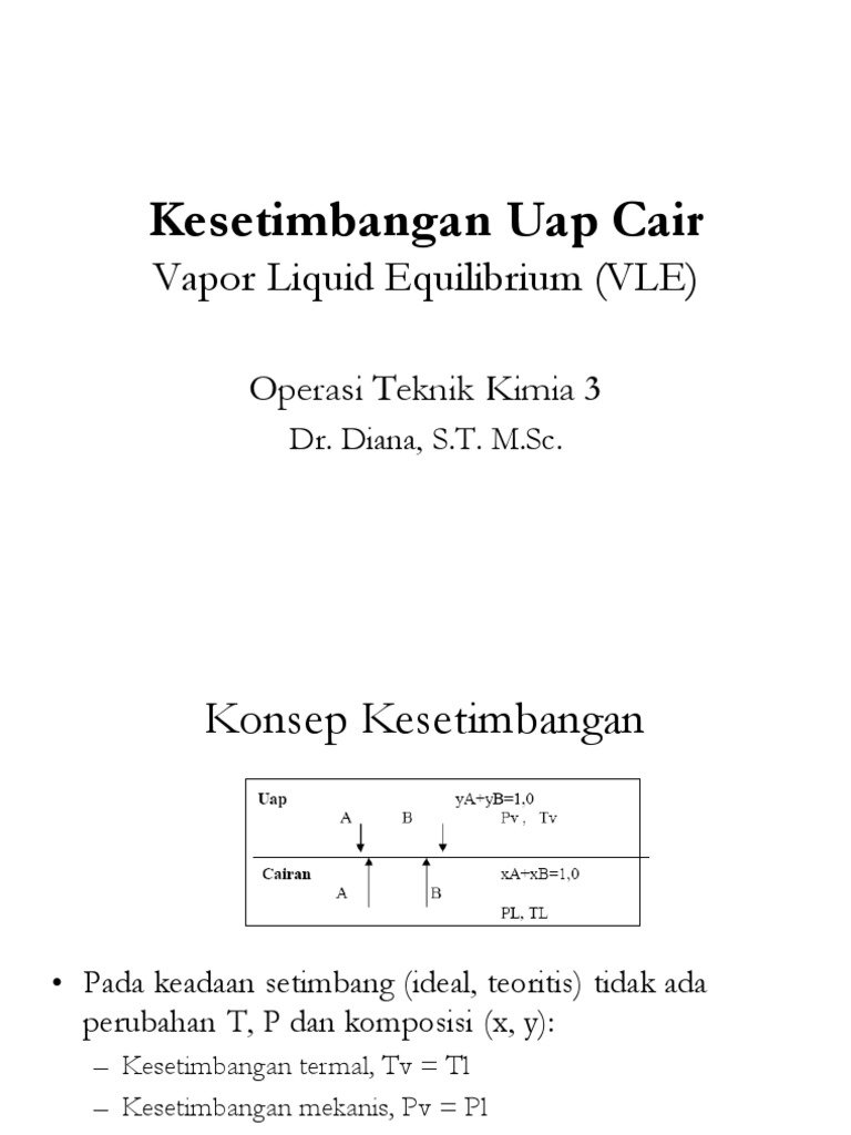 Kesetimbangan Uap Cair | PDF