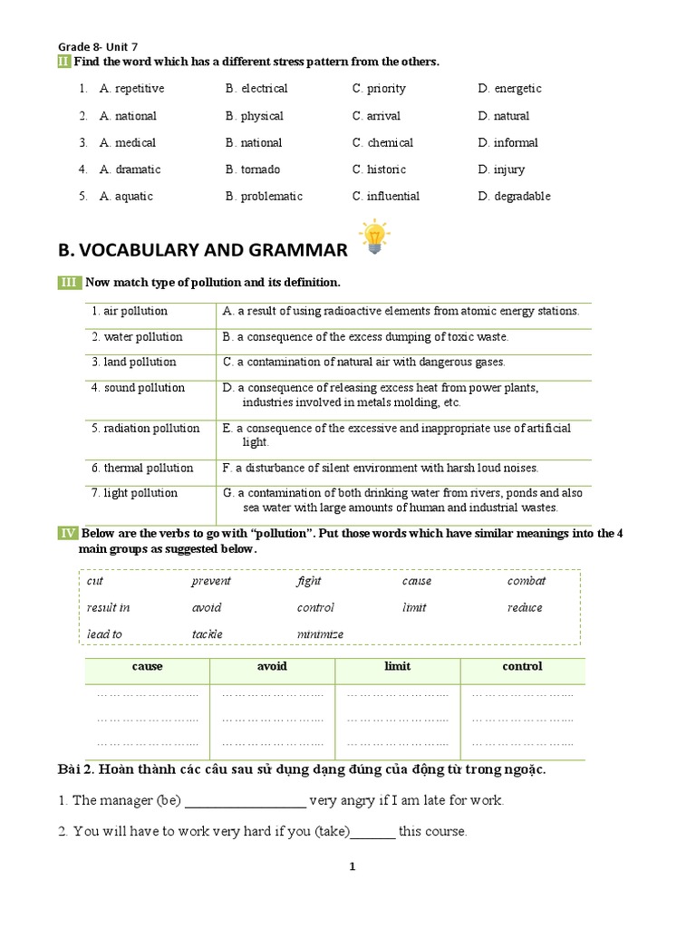 Unit 7 - Lesson 2 - Grammar | PDF