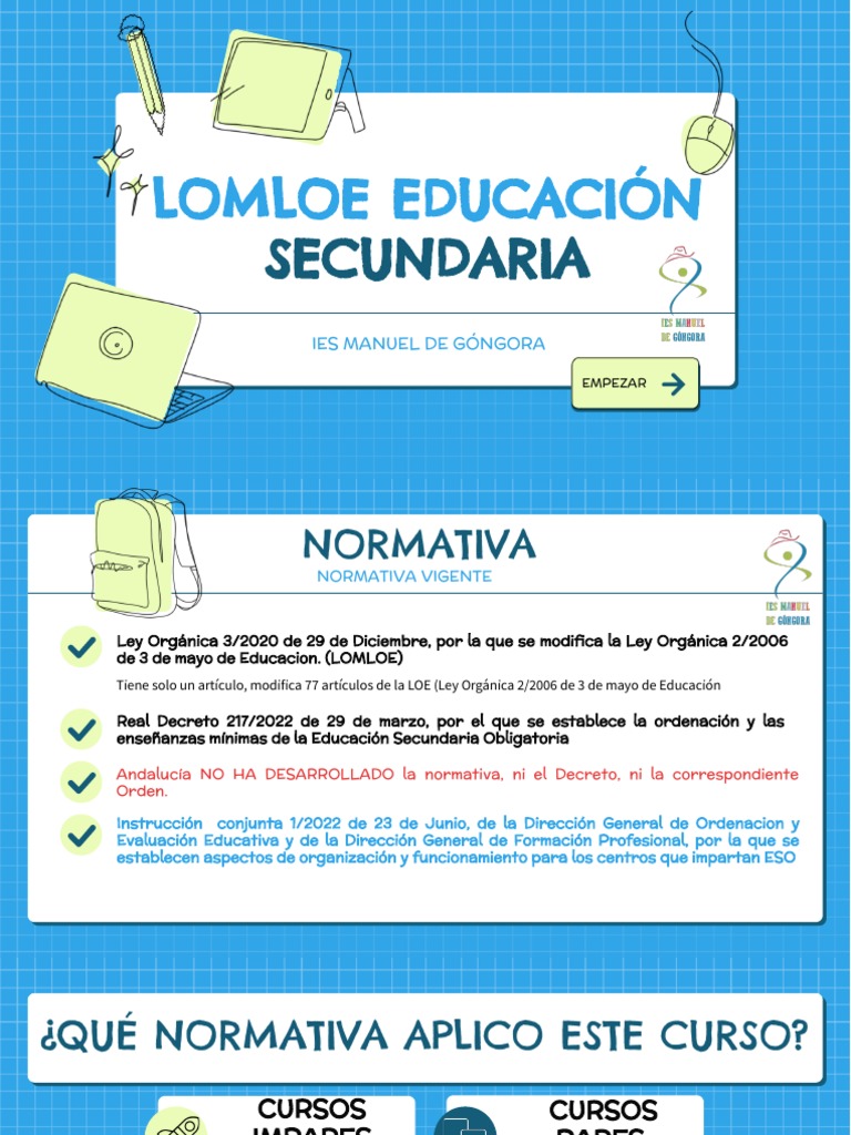 LOMLOE | PDF | Evaluación | Plan de estudios