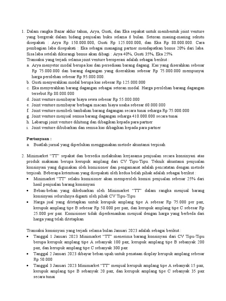 Tugas Sebelum UAS (AKL 1) | PDF