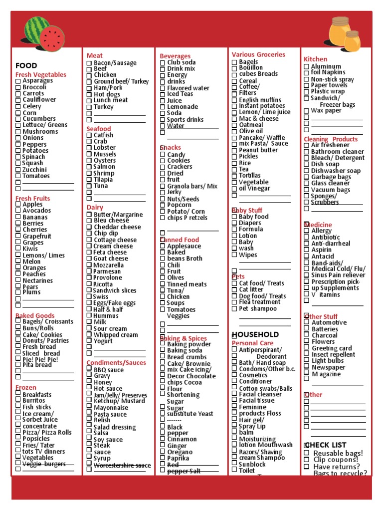 Master Grocery List 07 | PDF