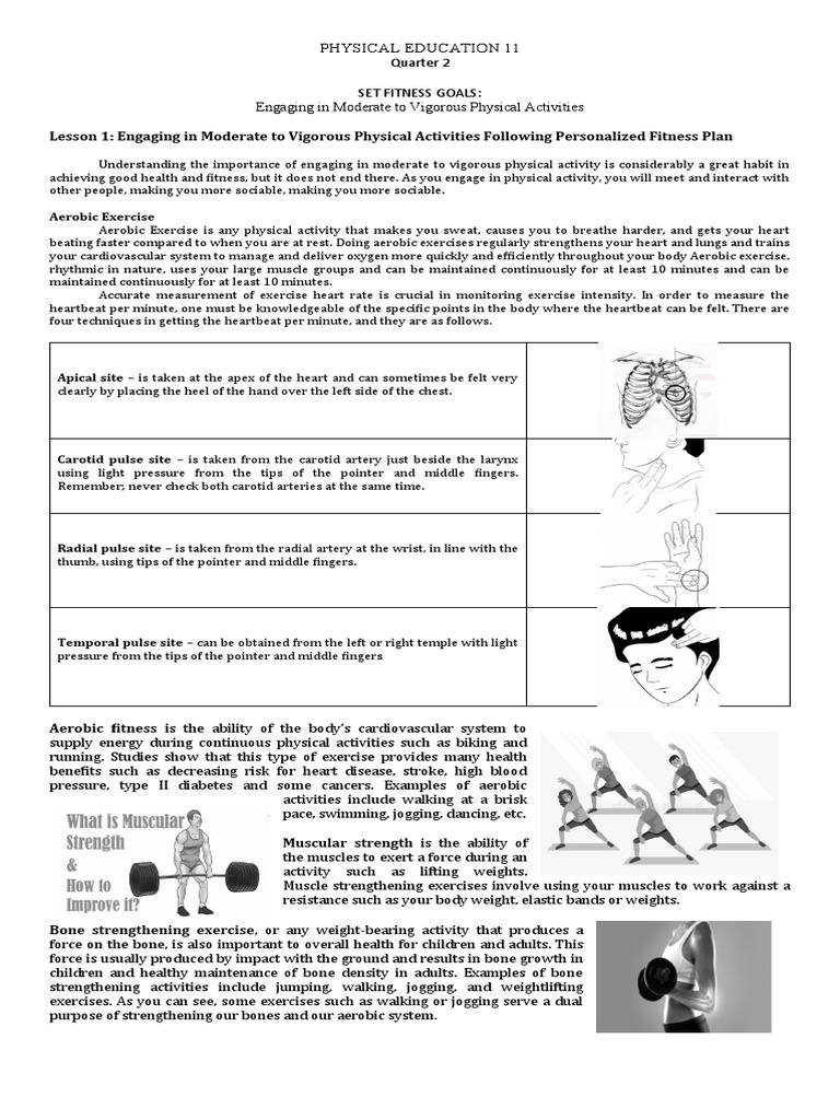 PE 11 (Handouts) 2.1 | PDF | Heart Rate | Strength Training