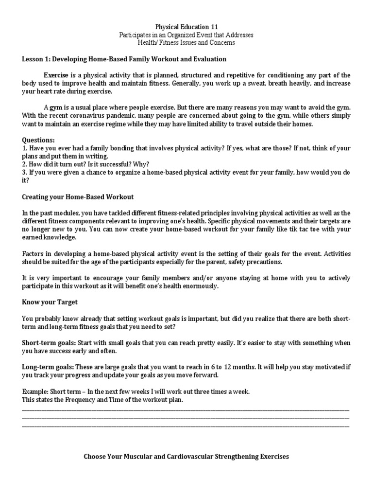 PE 11 (Handouts) 2.4 | PDF