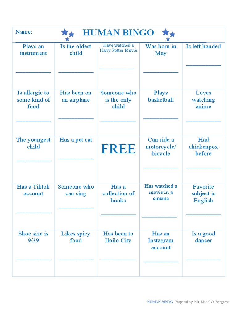 Human Bingo | PDF