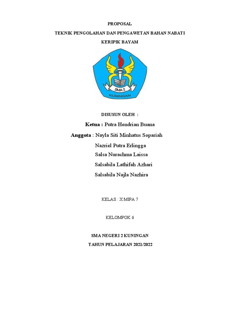 Proposal PKWU KEL.6 X MIPA 7 | PDF