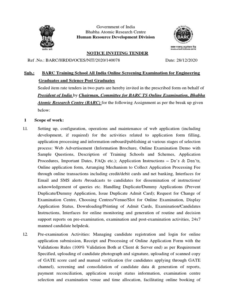 BARC Exam | PDF | Test (Assessment) | Authentication