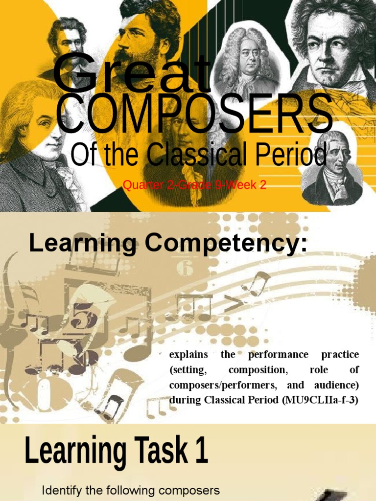 Q2 PPT MUSIC9 Module 2 (PerformancePractice - Composers) | PDF ...