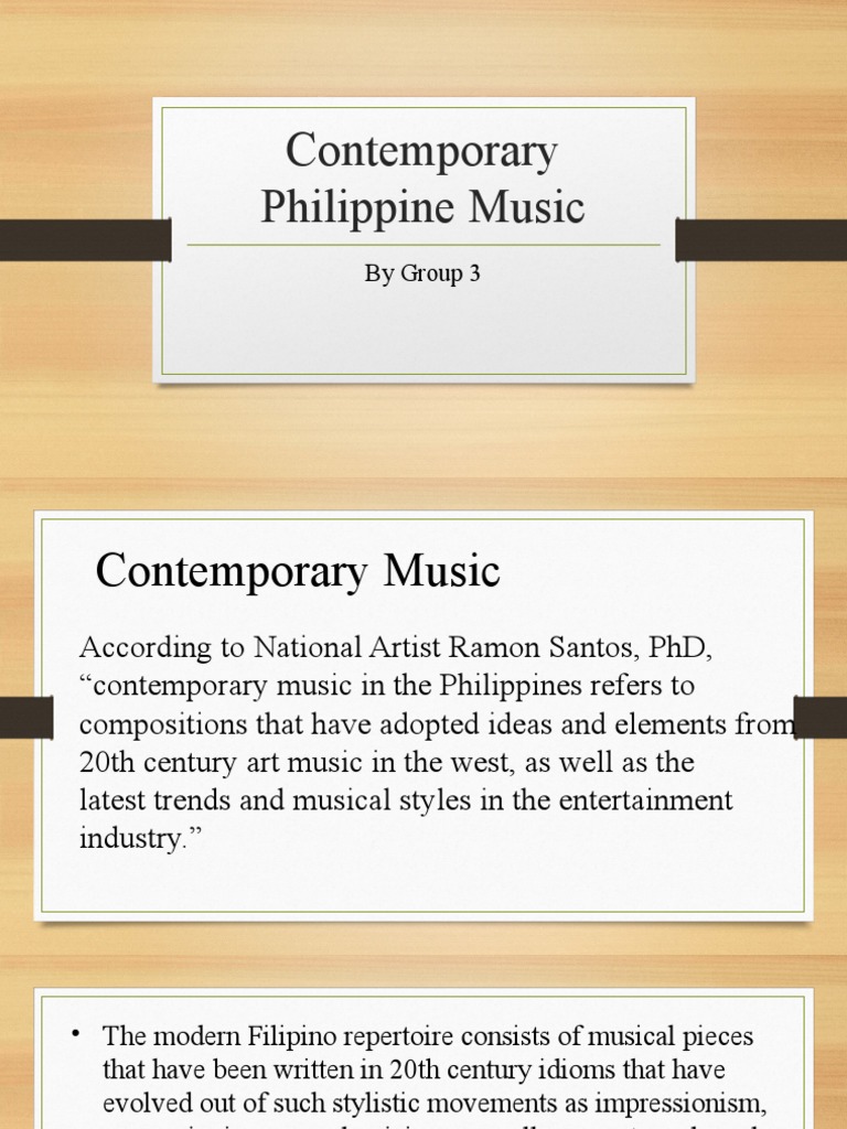 Contemporary Philippine Music Overview | PDF | Performing Arts ...