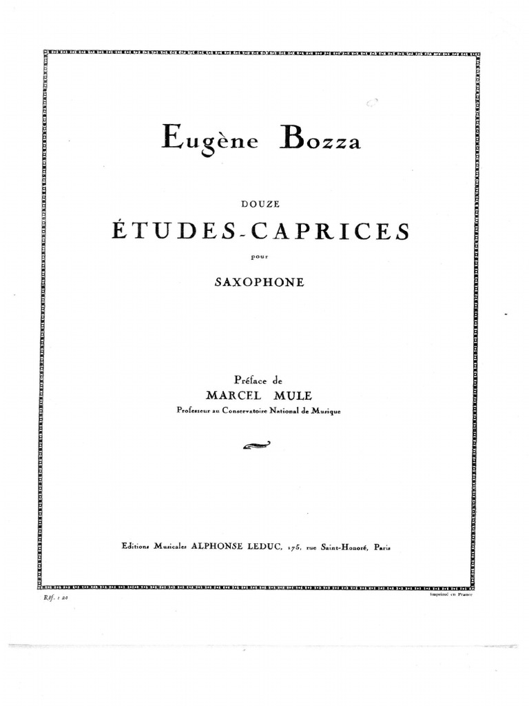 ETUDES CAPRICES (Eugène Bozza) | PDF