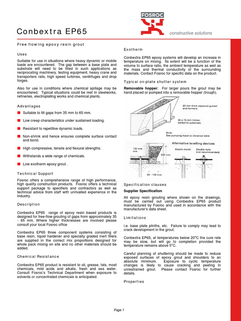 Conbextra Ep65 | PDF | Epoxy | Concrete