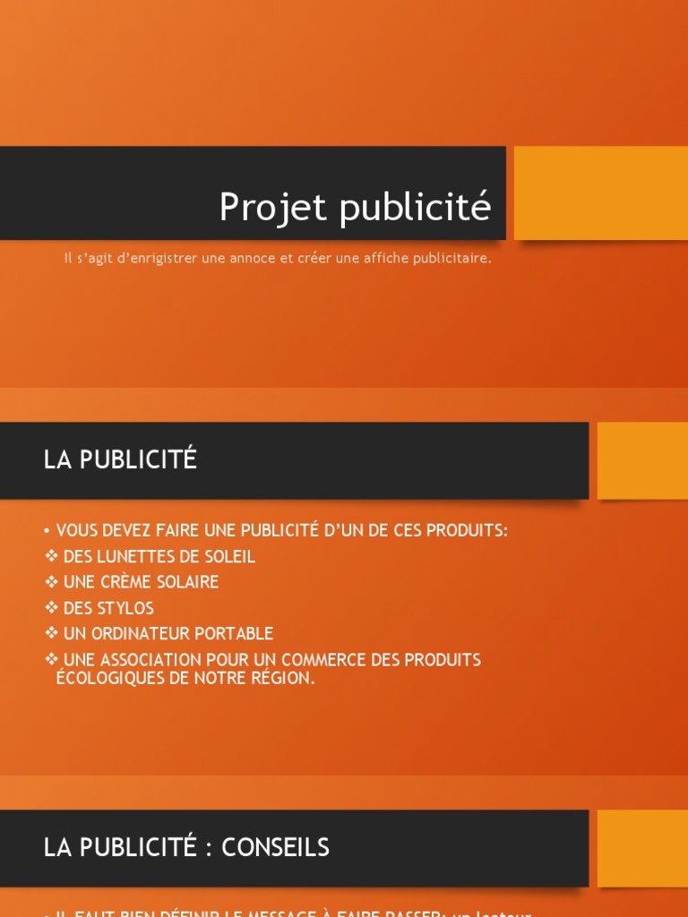 Projet Publicité | PDF