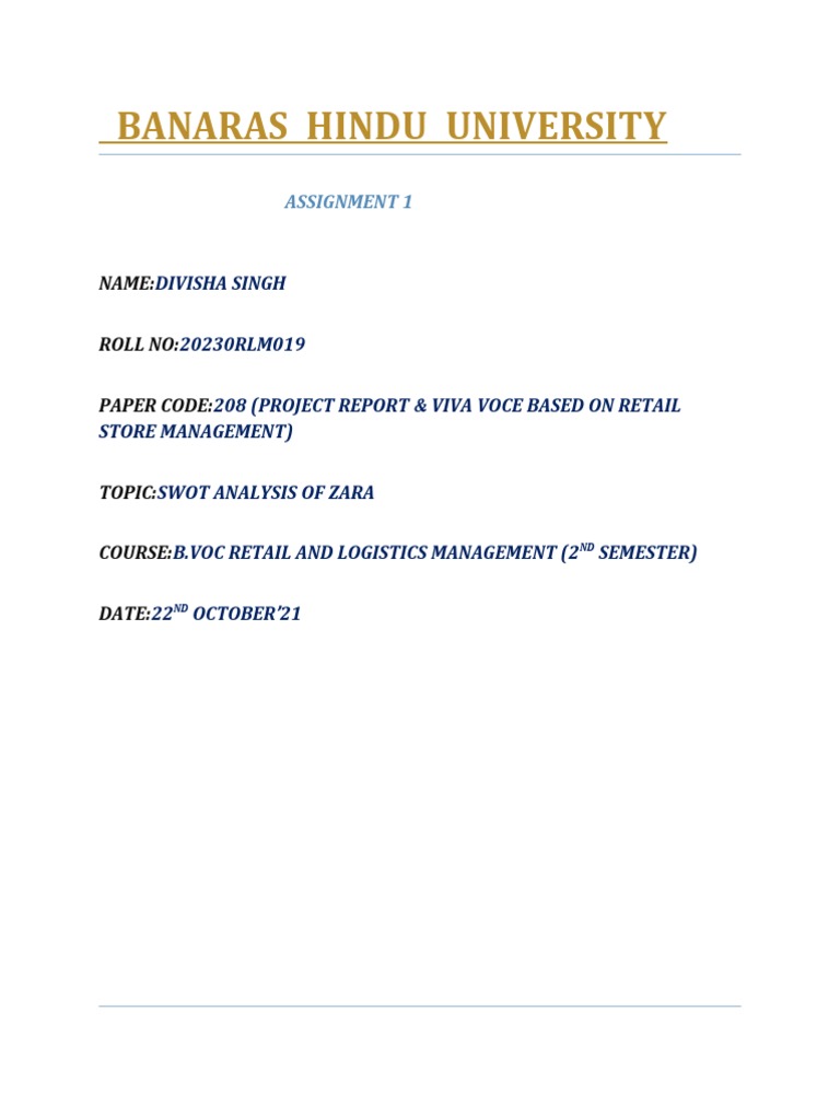 SWOT ANALYSIS of ZARA | PDF
