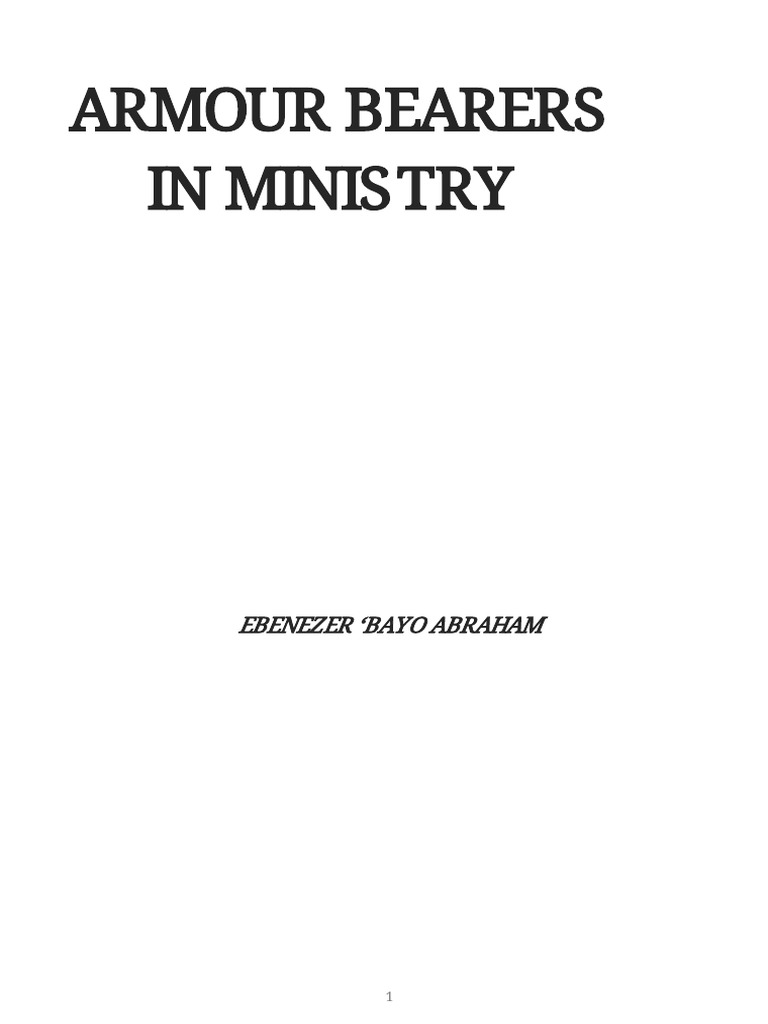 Armour Bearers in Ministry. | PDF