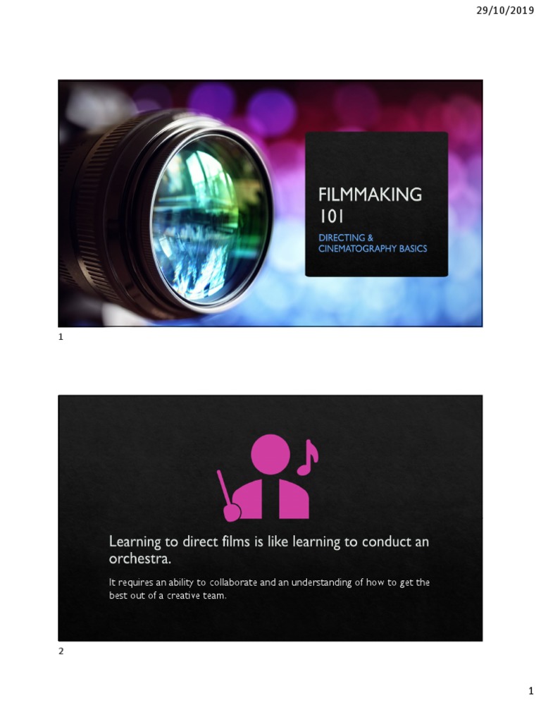 Filmmaking 101 Workshop | PDF | Film Director | Filmmaking
