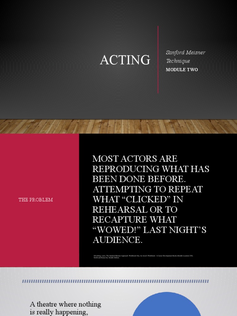 Meisner Technique for Actors | PDF