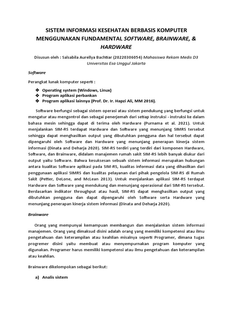 Sistem Informasi Kesehatan Berbasis Komputer Dengan Menggunakan ...