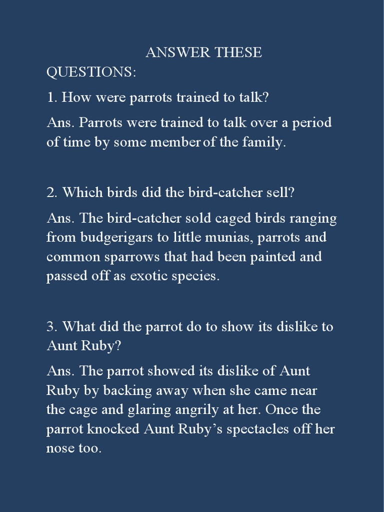 Answer These Questions | PDF