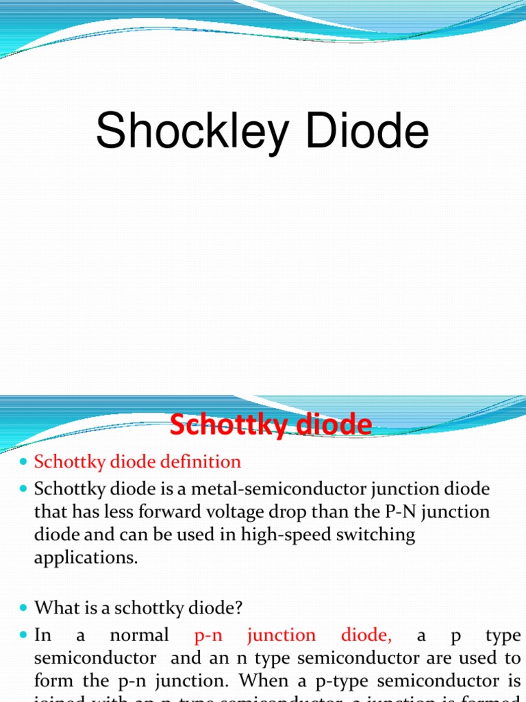 05 - Shockley Diode - BEEE Subject | PDF | P–N Junction | Diode