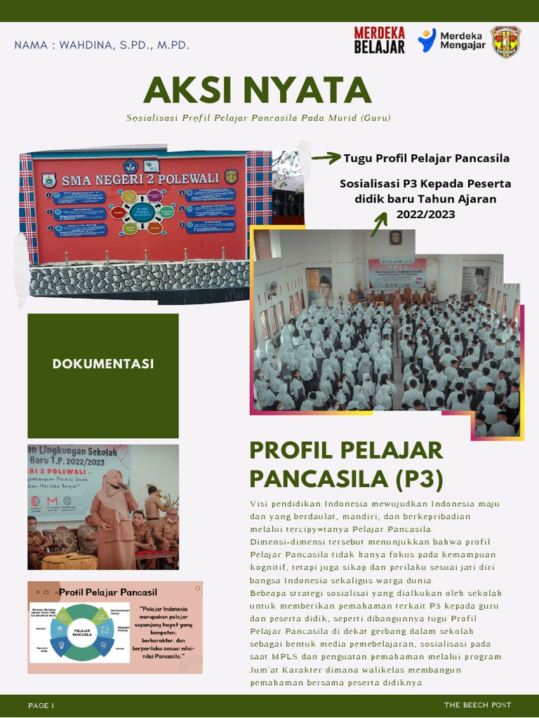 Aksinyata Profil Pelajar Pancasila | PDF | Karier & Perkembangan