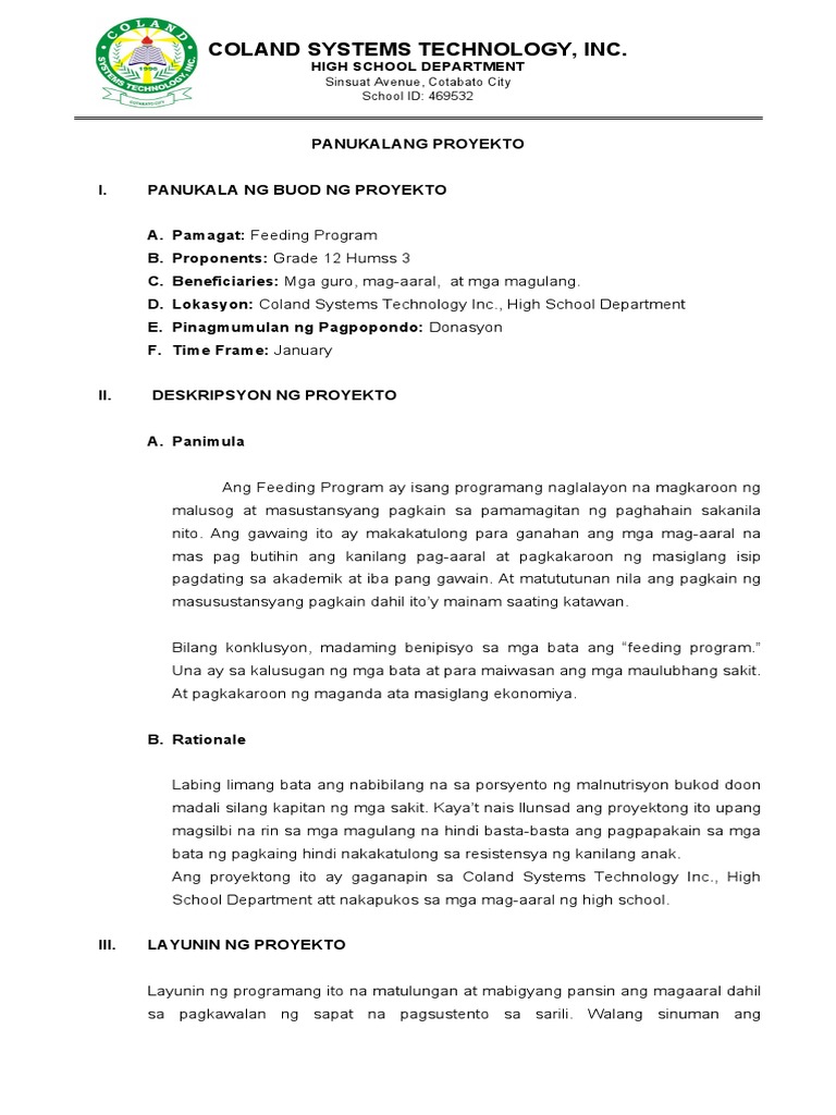 Feeding Program | PDF