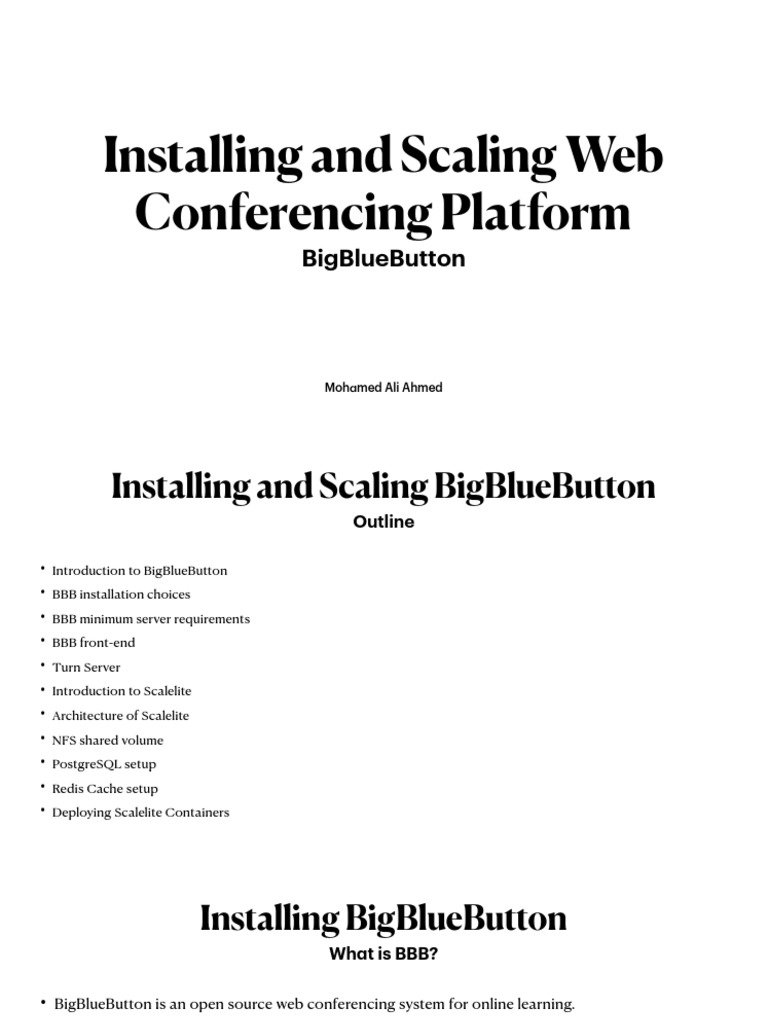 Installing and Scaling BigBlueButton | PDF | Postgre Sql | Port (Computer Networking)