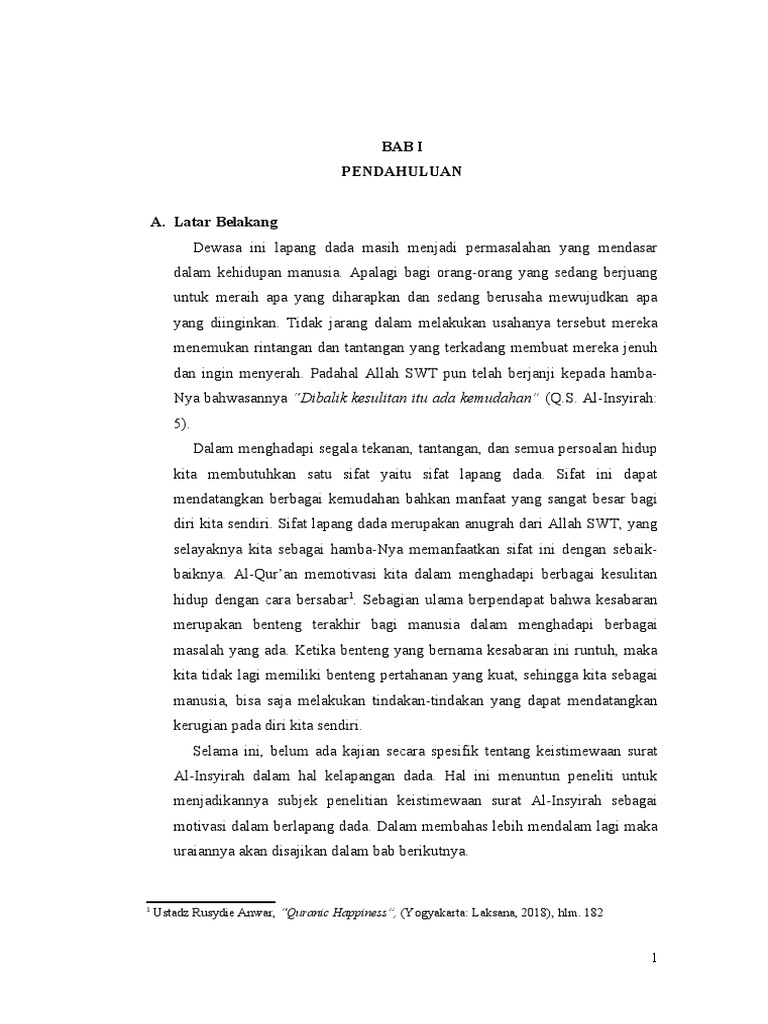 Lapang Dada Dalam Surah Al-Insyirah | PDF | Pengembangan Diri