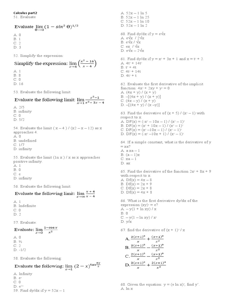 Differential Calculus Part2 | PDF | Ellipse | Slope