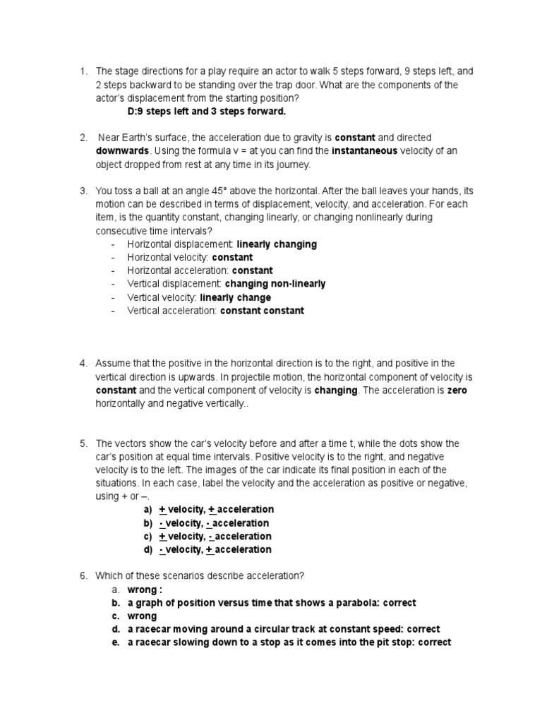 Task 2 | PDF | Velocity | Acceleration