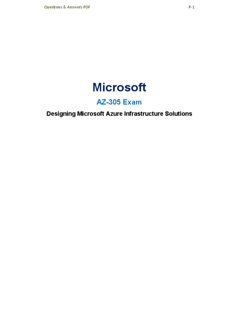 Microsoft AZ 305 Update | PDF | Databases | Microsoft Azure
