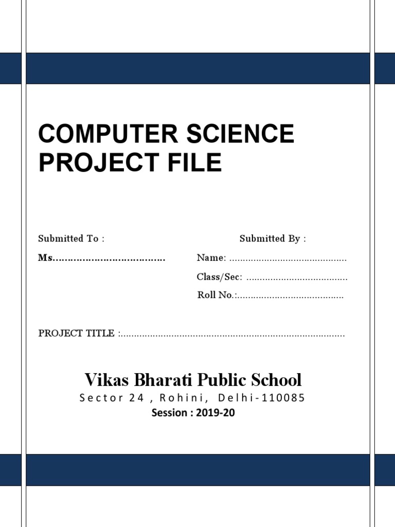 Computer Project Format | PDF