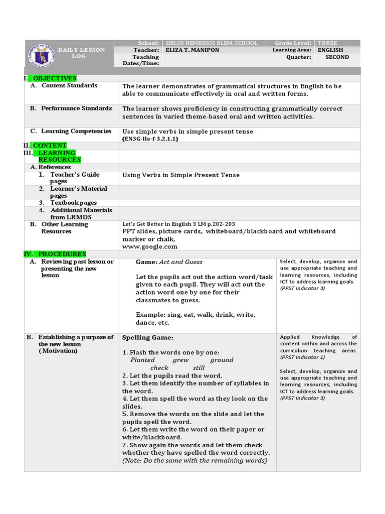 COT English3 LP SecondQtr | PDF