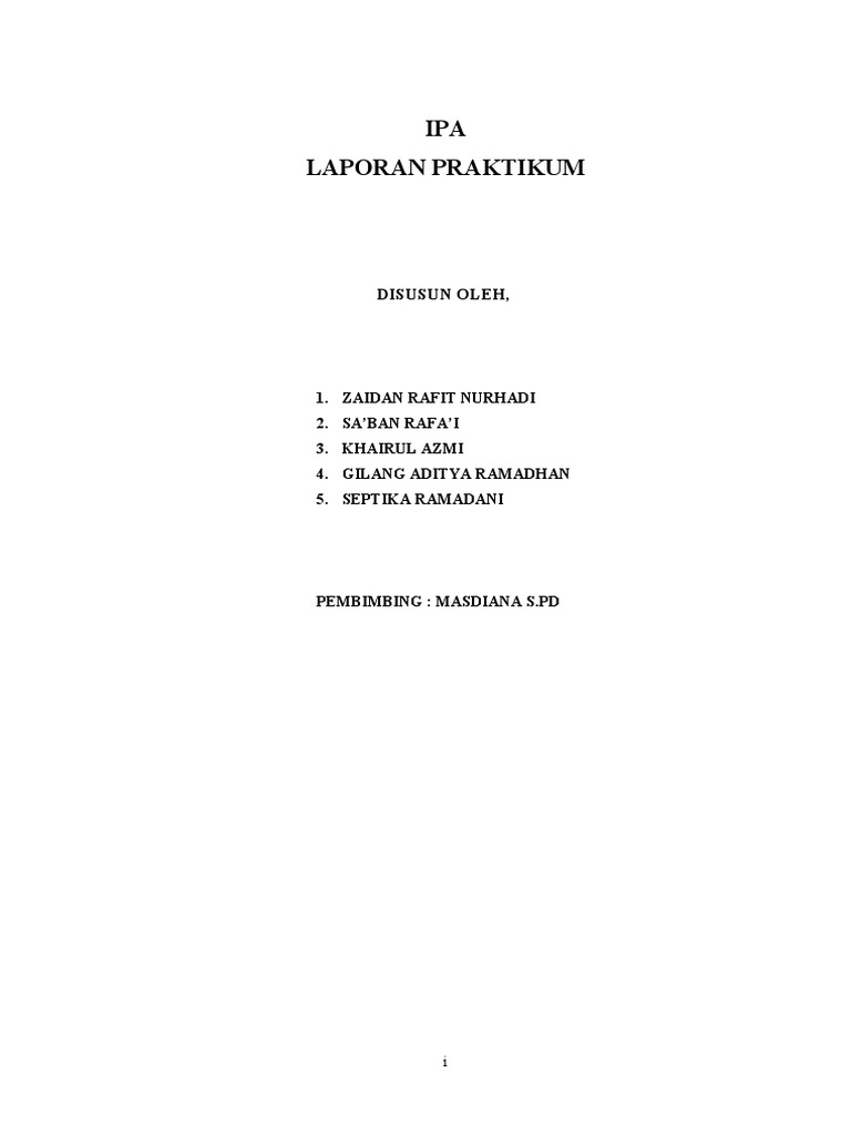 Laporan Praktikum Ipa Listrik Dinamis | PDF
