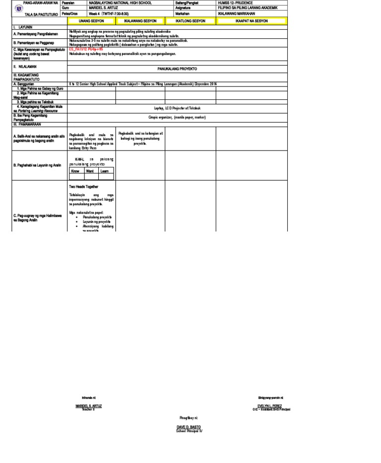 Dll-Wk4-Fil Akad-Q2 | PDF