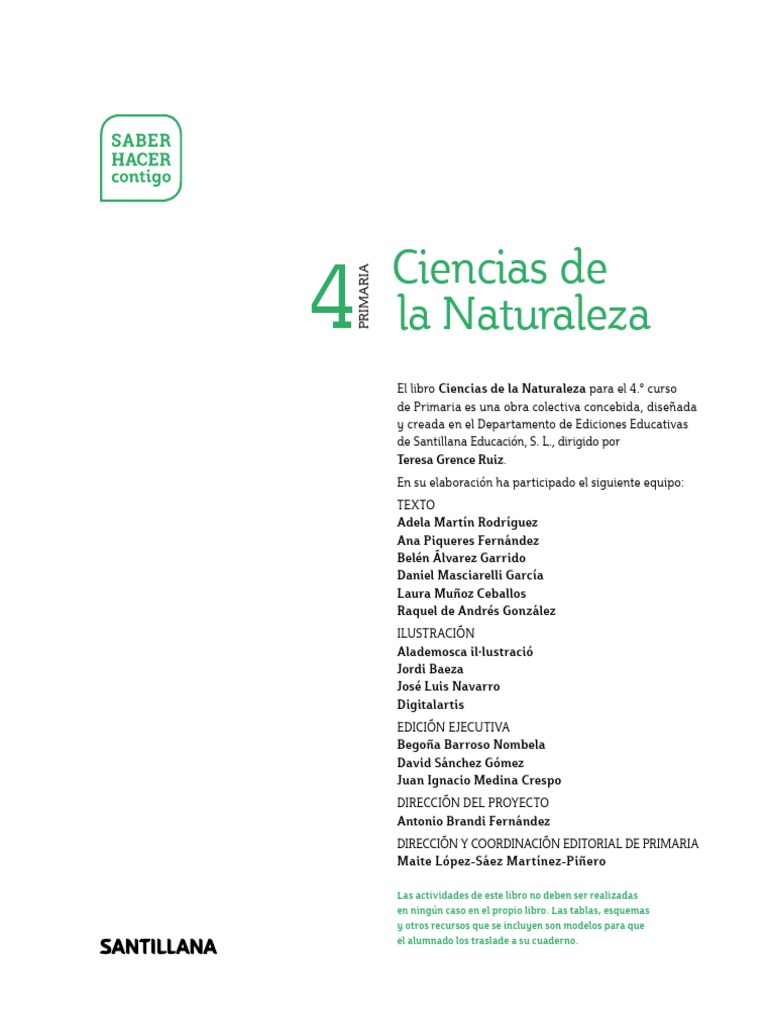 Ciencias de la Naturaleza 4° Primaria | PDF | Ecosistema | Las emociones