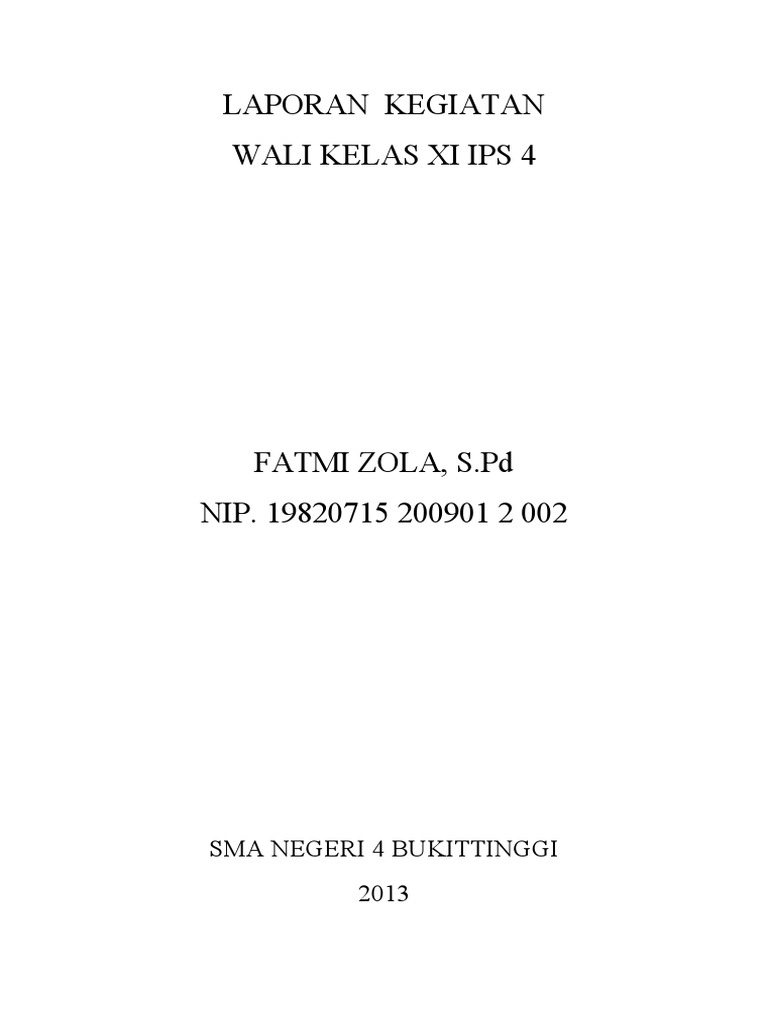 Agenda Kegiatan Wali Kelas Xi Ips 1 | PDF