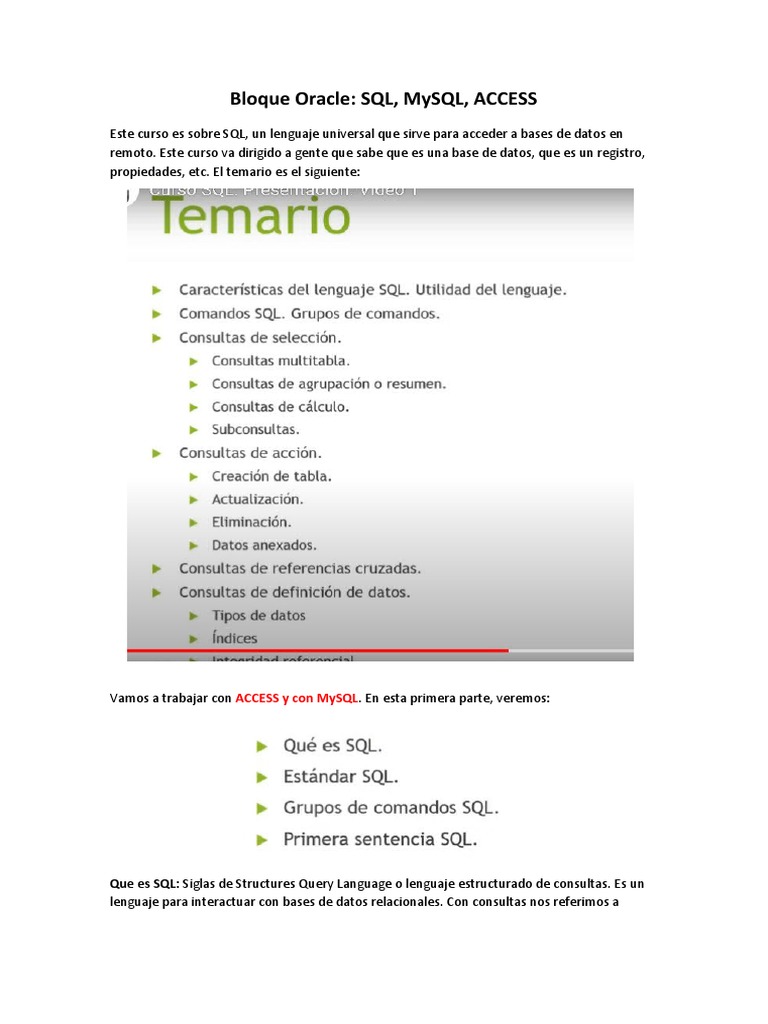 Curso Completo de SQL y Bases de Datos | PDF | SQL | Bases de datos