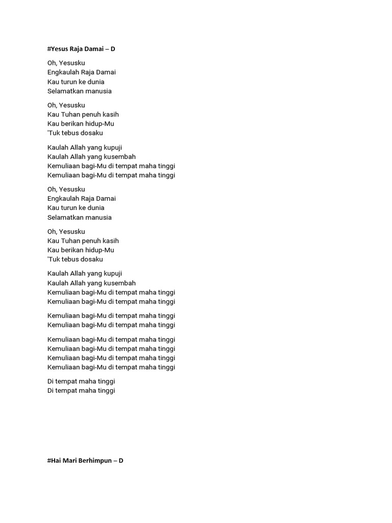 Lirik Lagu Natal 24 Desember | PDF | Kajian Bahasa Asing