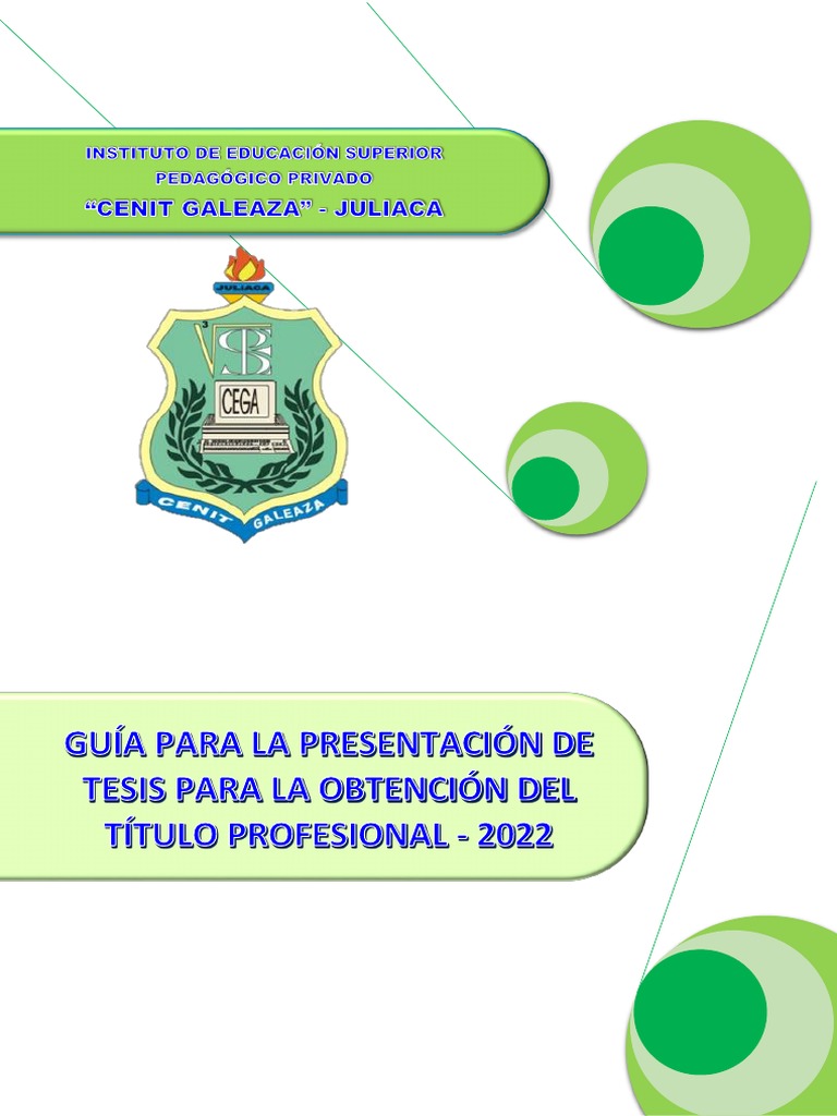 Guía para La Presentación de Tesis 2022 | PDF | Hipótesis | Heurístico