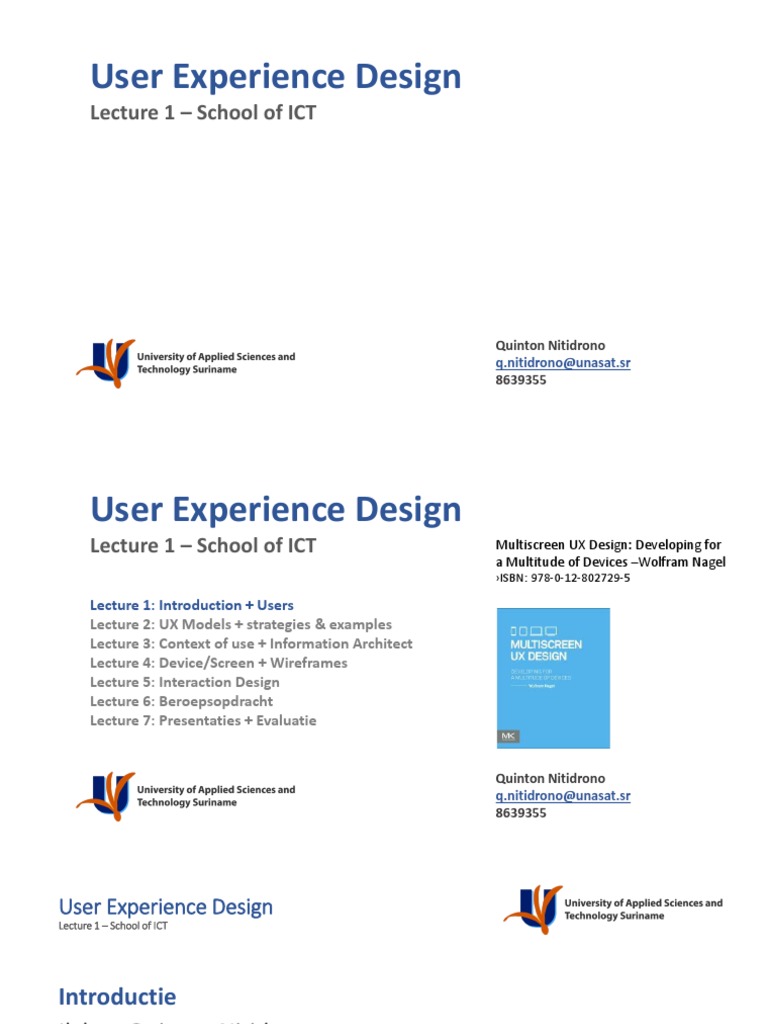 Unasat Ux Design - Lecture 1 | PDF