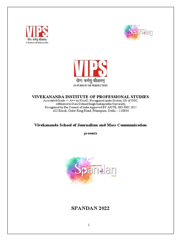 Spandan 2022 - Comprehensive Report | PDF | Mass Media