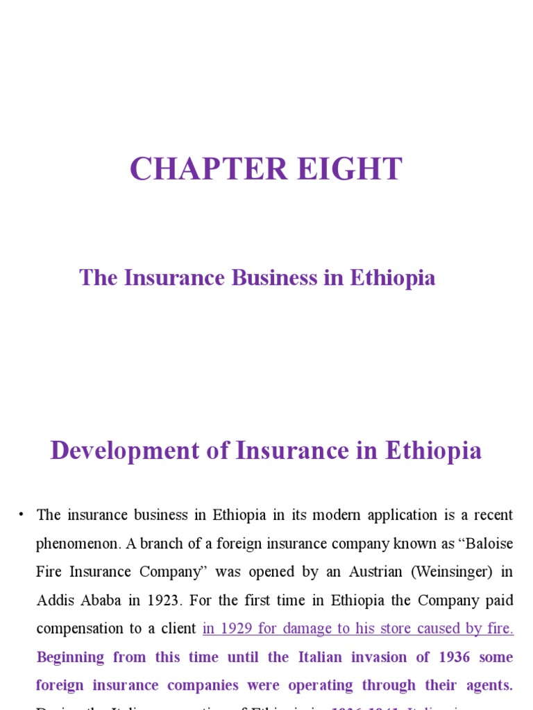 Chapter 8 | PDF | Insurance | Ethiopia