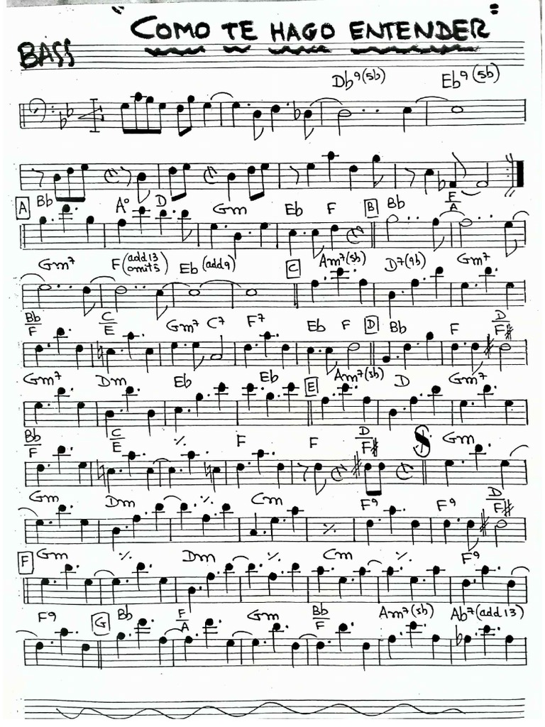 Como Te Hago Entender Bass | PDF