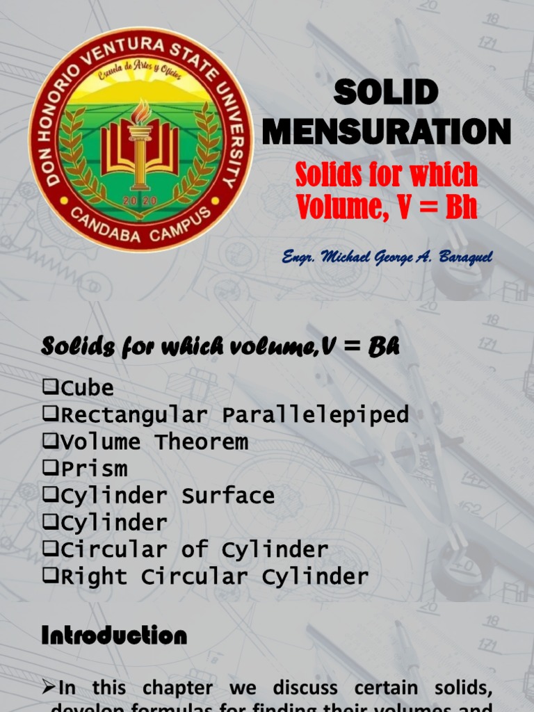 SOLID MENSURATION-Module 3 | PDF