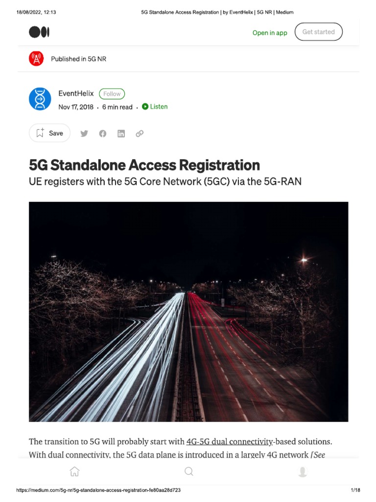 5G Standalone Access Registration | PDF