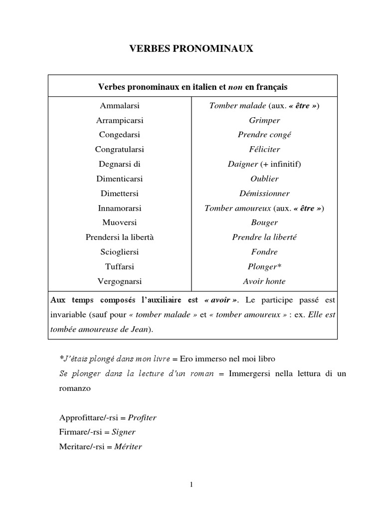 Verbes Pronominaux Et Verbes Impersonnels | PDF | Verbe | Conjugaison