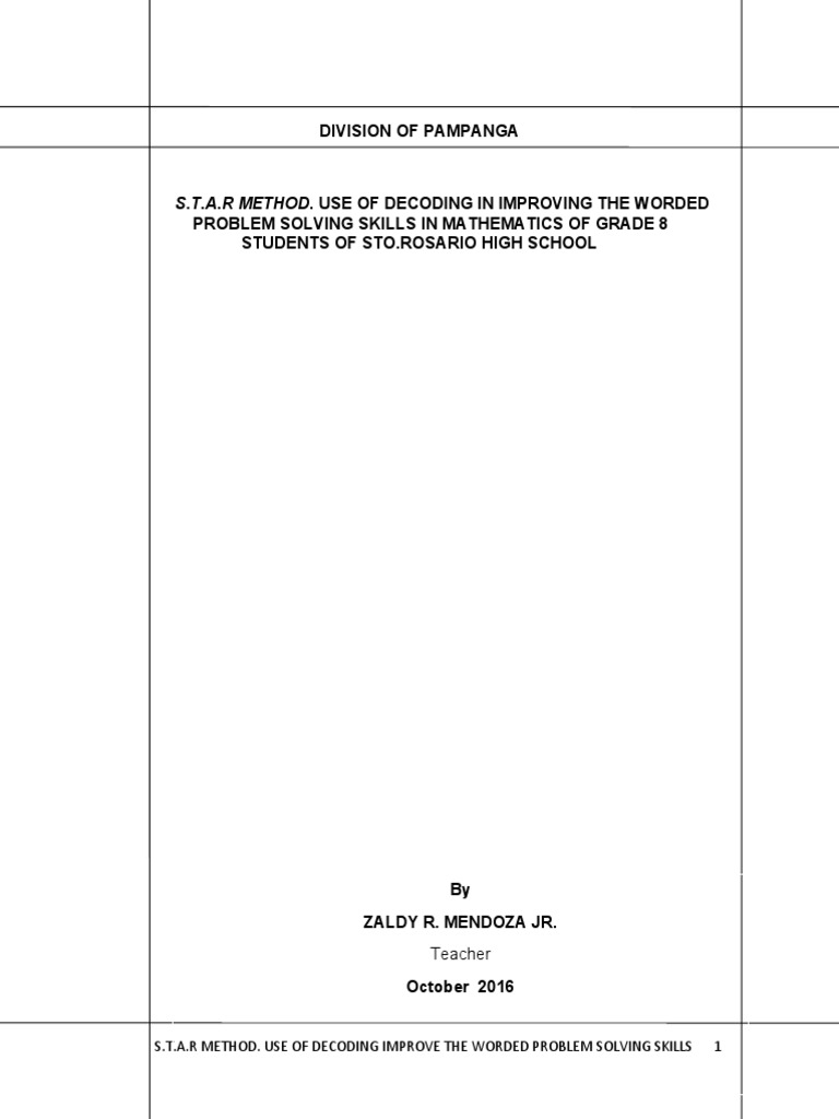 Math Action Research | PDF | Educational Assessment | Reading Comprehension