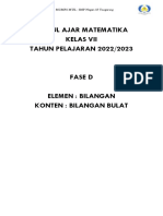 Modul Ajar Matematika Bilangan Bulat Kelas 7 SMP | PDF