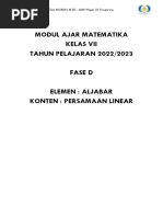 Modul Ajar Persamaan Linear Satu Variabel | PDF